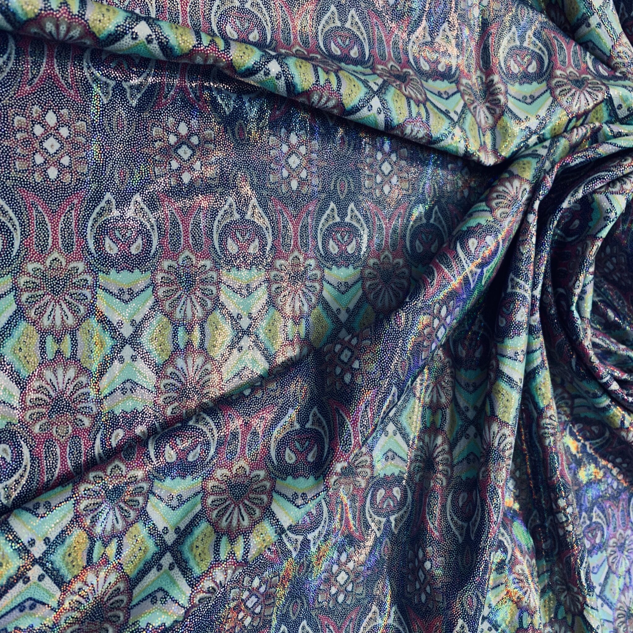 Best Seller Super Bright Floral and Paisley Print Nylon Lycra Spandex ...