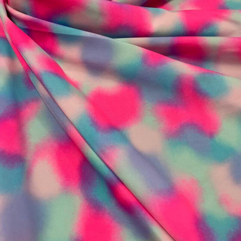 Tie Dye Spandex Abstract Print Strech Fabric 4 Way Lycra Sold by Yard ...