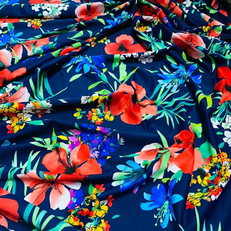 Best seller Hawaiian tropical floral multicolor beautiful print Nylon ...