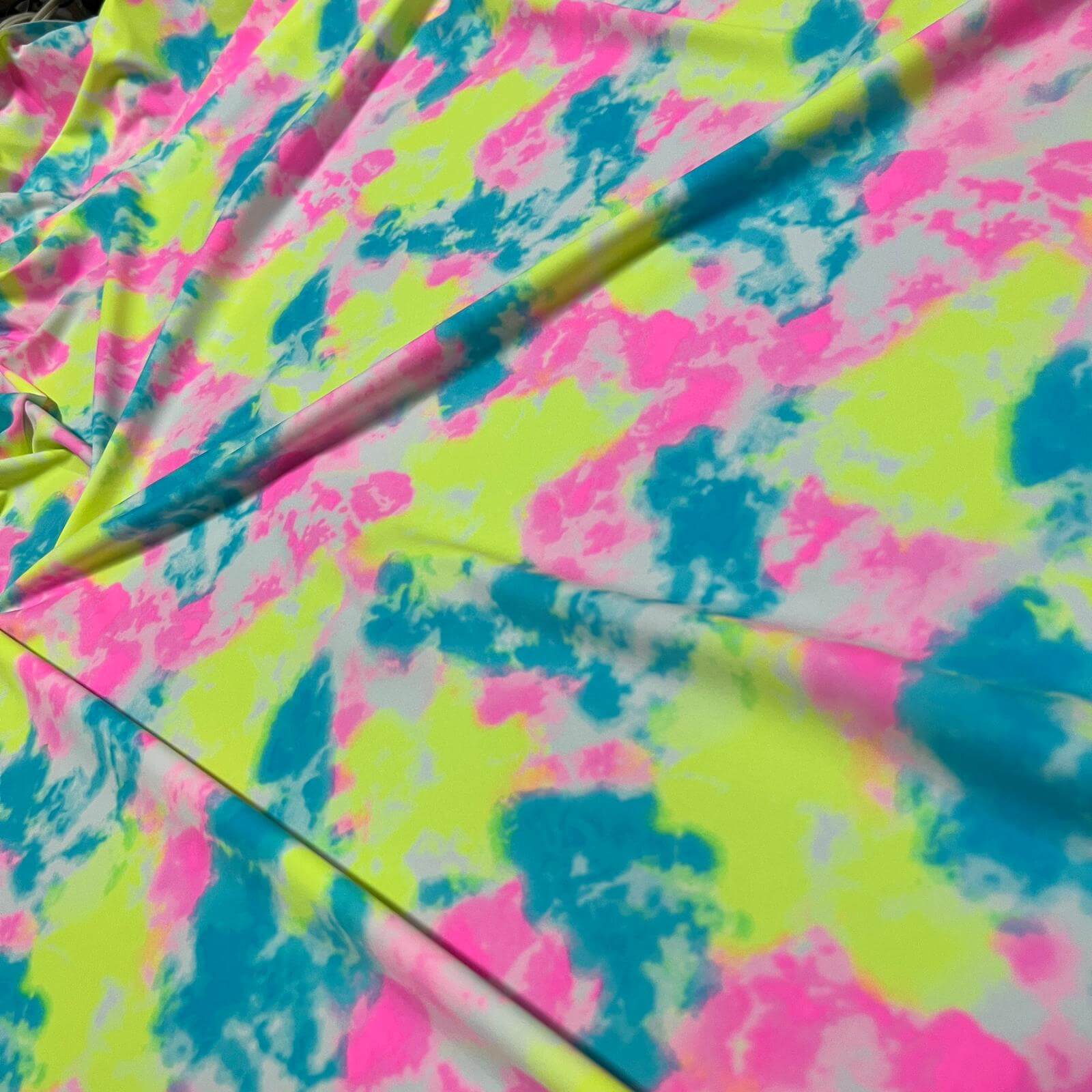 Tie Dye Pie Print Nylon Spandex Fabric 4 Way Stretch By Yard for ...