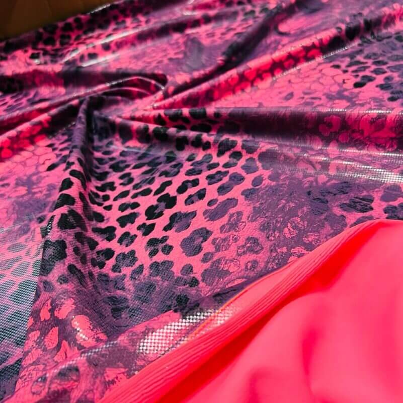 Animal Print Snake Pink Nylon Lycra Spandex Fabric 4 Way Stretch By ...